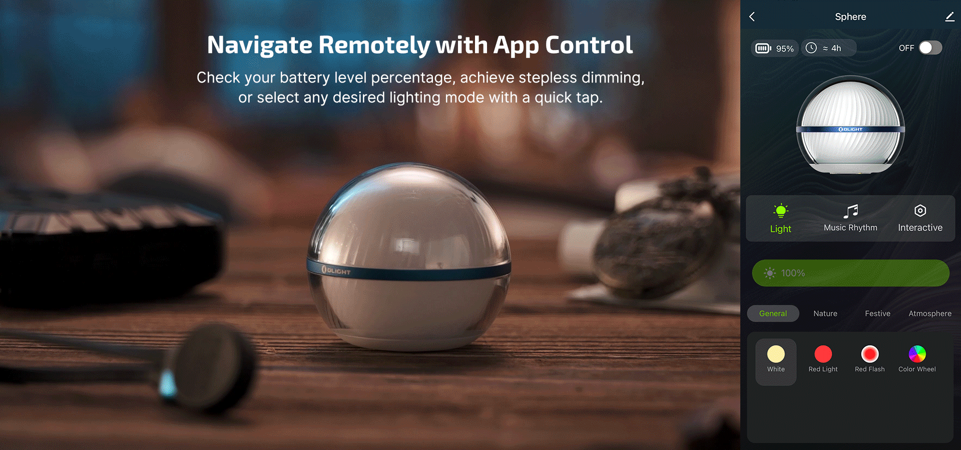 Sphere - Sphere C Wireless Light Bulb - Olight Australia
