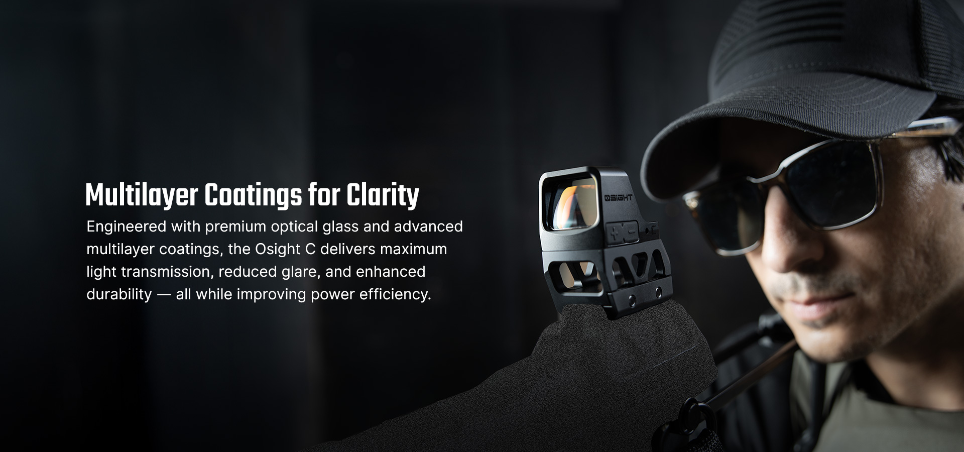 Osight C Red Dot Sight Multi-Coated Lens Enhanced Clarity Motion Sensor ...