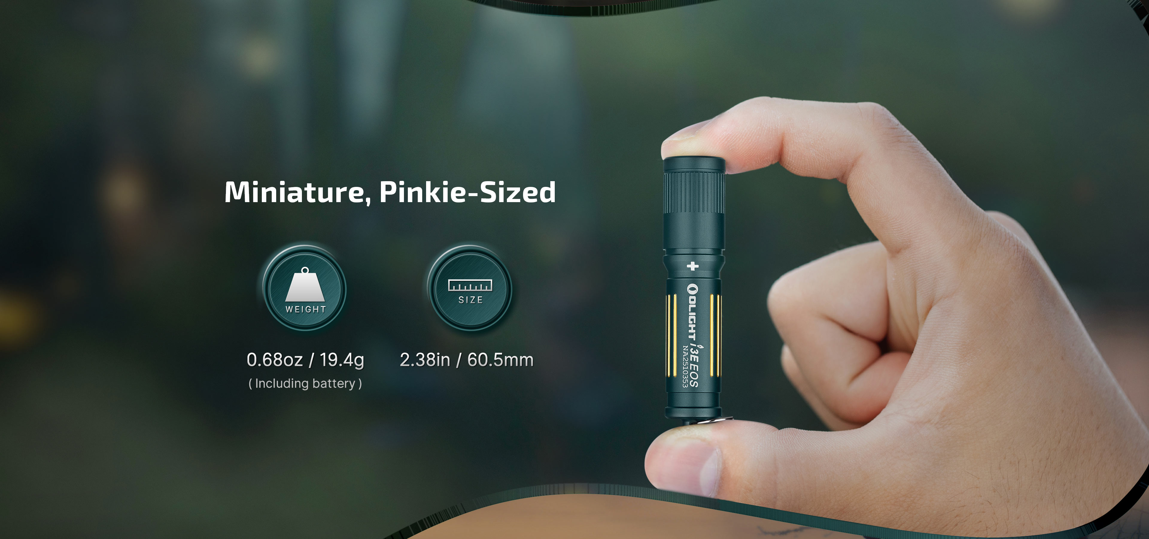 Olight I3E EOS Keyring Keychain Flashlight 90 Lumens Compact AAA ...