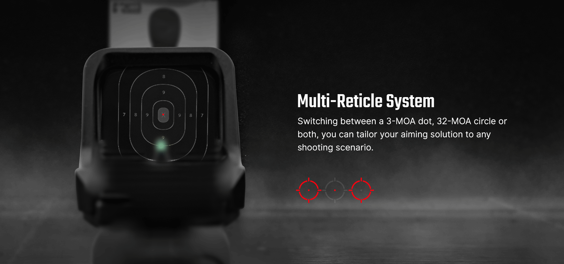Osight C Red Dot Sight Multi-Coated Lens Enhanced Clarity Motion Sensor ...