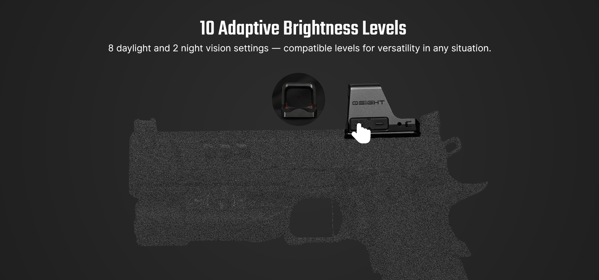 Osight C Red Dot Sight Multi-Coated Lens Enhanced Clarity Motion Sensor ...