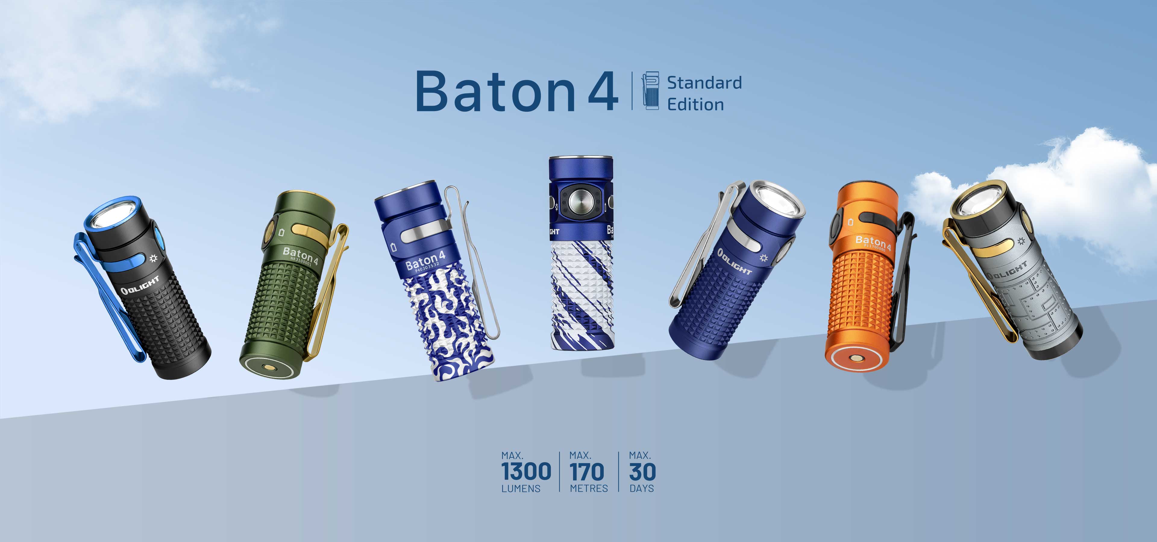 Olight Baton 4 - 1300 lumens Compact Rechargeable Pocket Torch - Olight ...